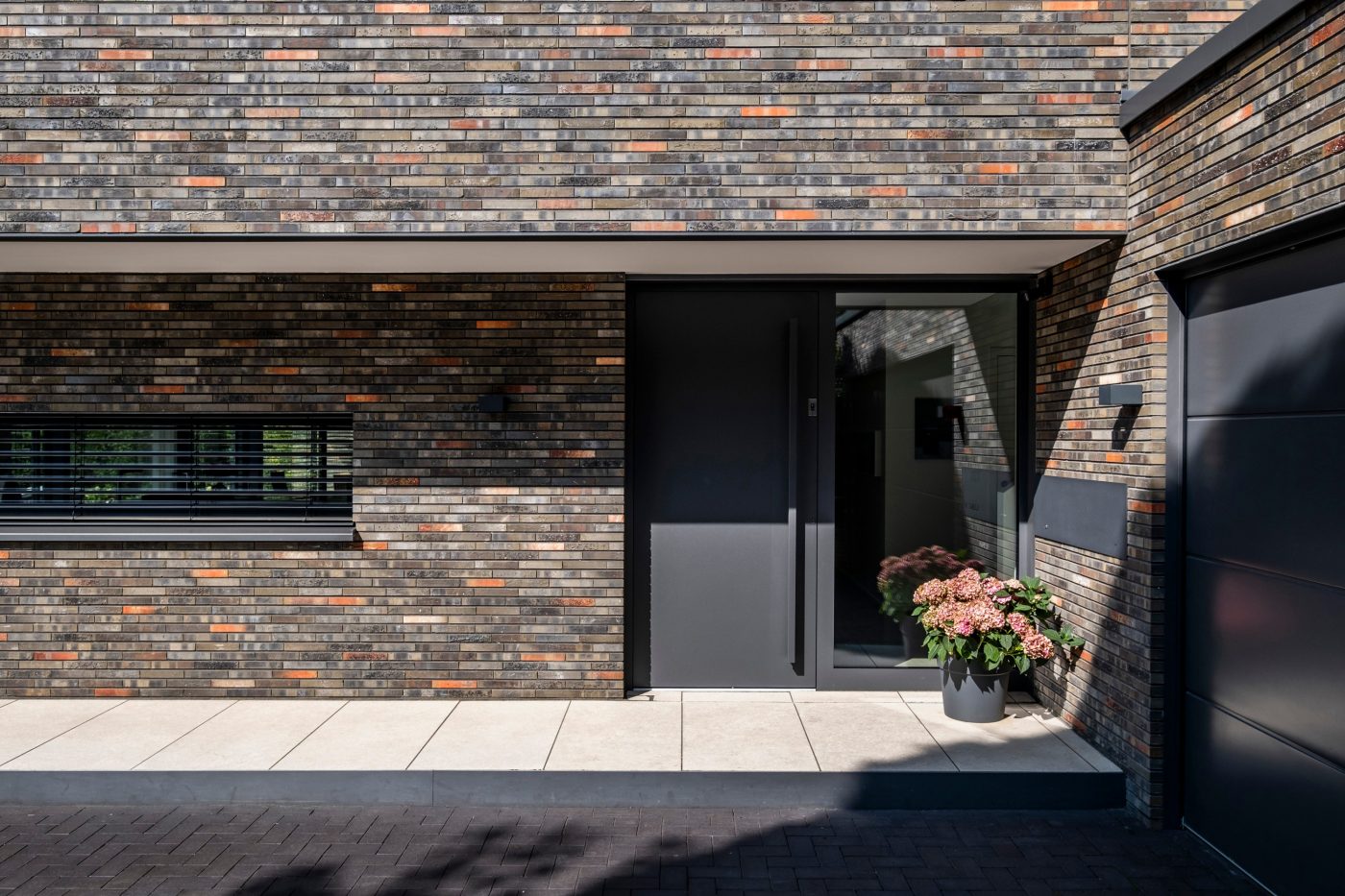 Clay bricks in three places